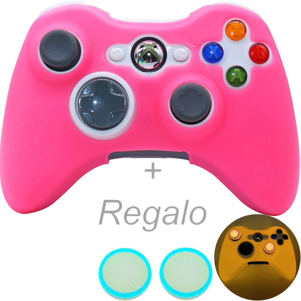 Funda P/ Control Xbox 360 de Silicon Brilla en Oscuridad + Accesorios ...